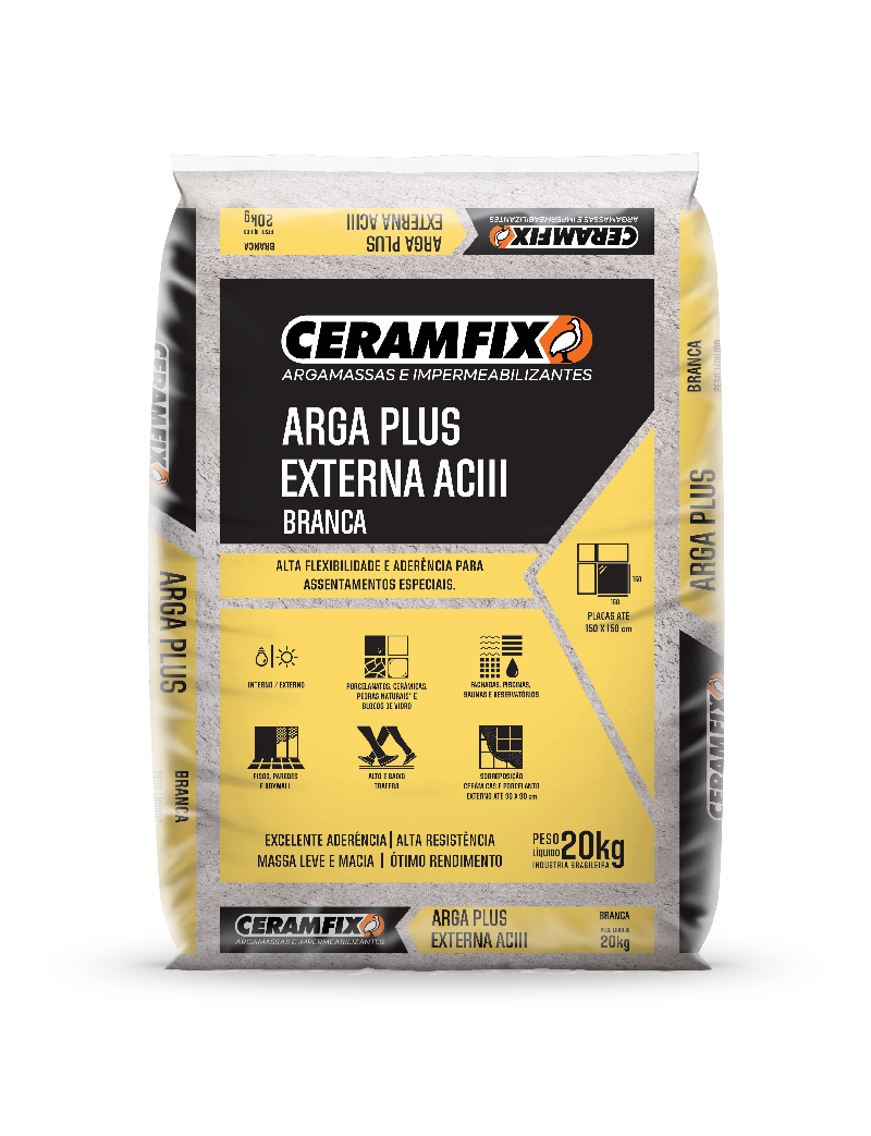 CERAMFIX ARGA PLUS EXT AC I I I BRANCA 20KG - Arte Tintas