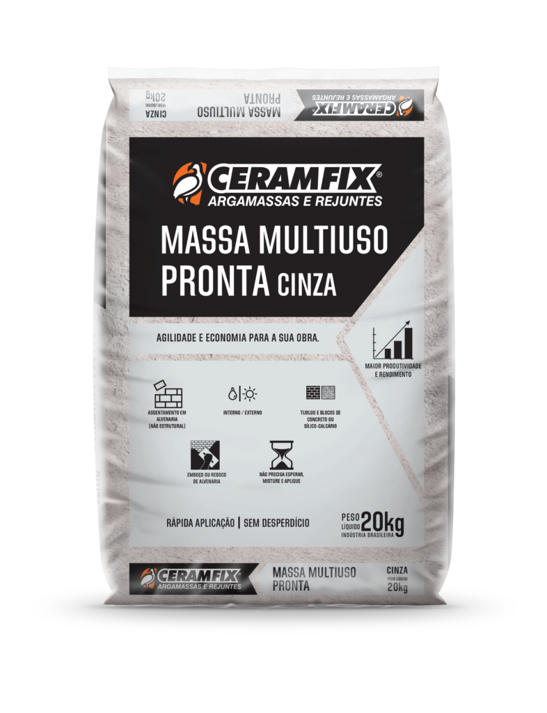 CERAMFIX ARGA MULTIUSO PRONTA CINZA 20KG - Arte Tintas